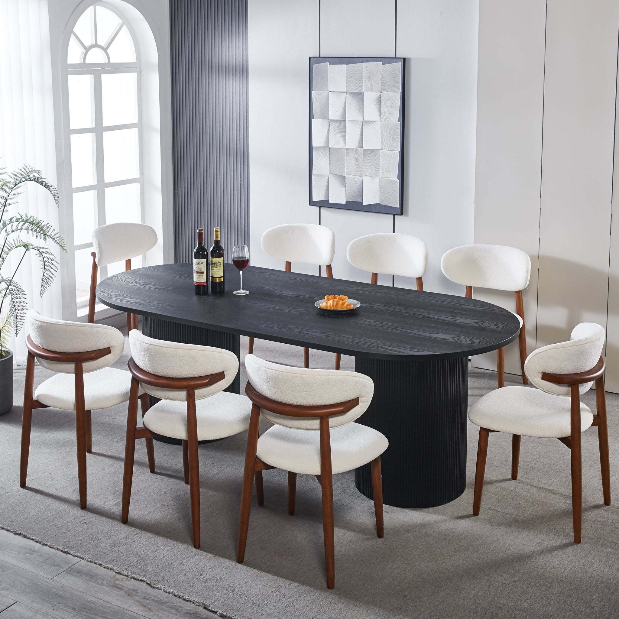 Luna Black Oval Dining Table – Lush Interiors